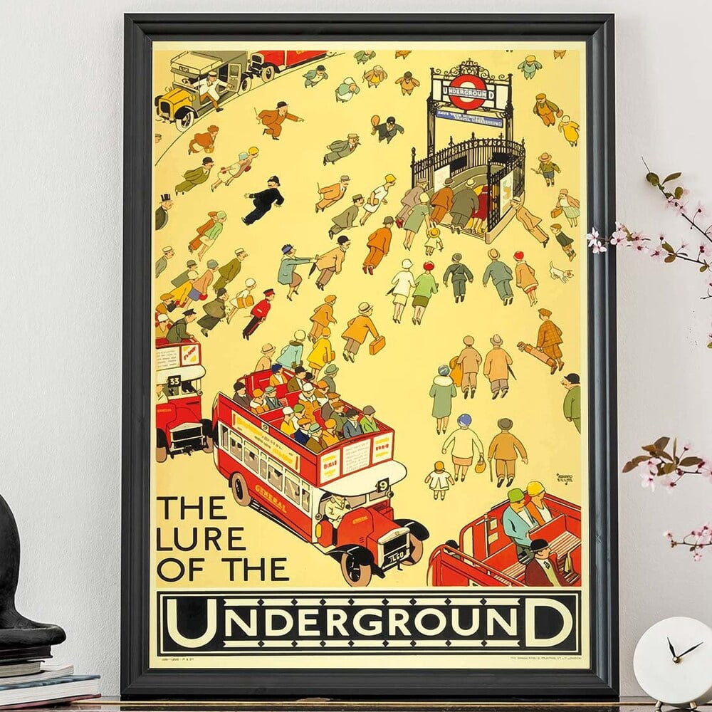 Kna Prints - 1 Pc Poster Vintage London Underground Poster, Lure Of The ...