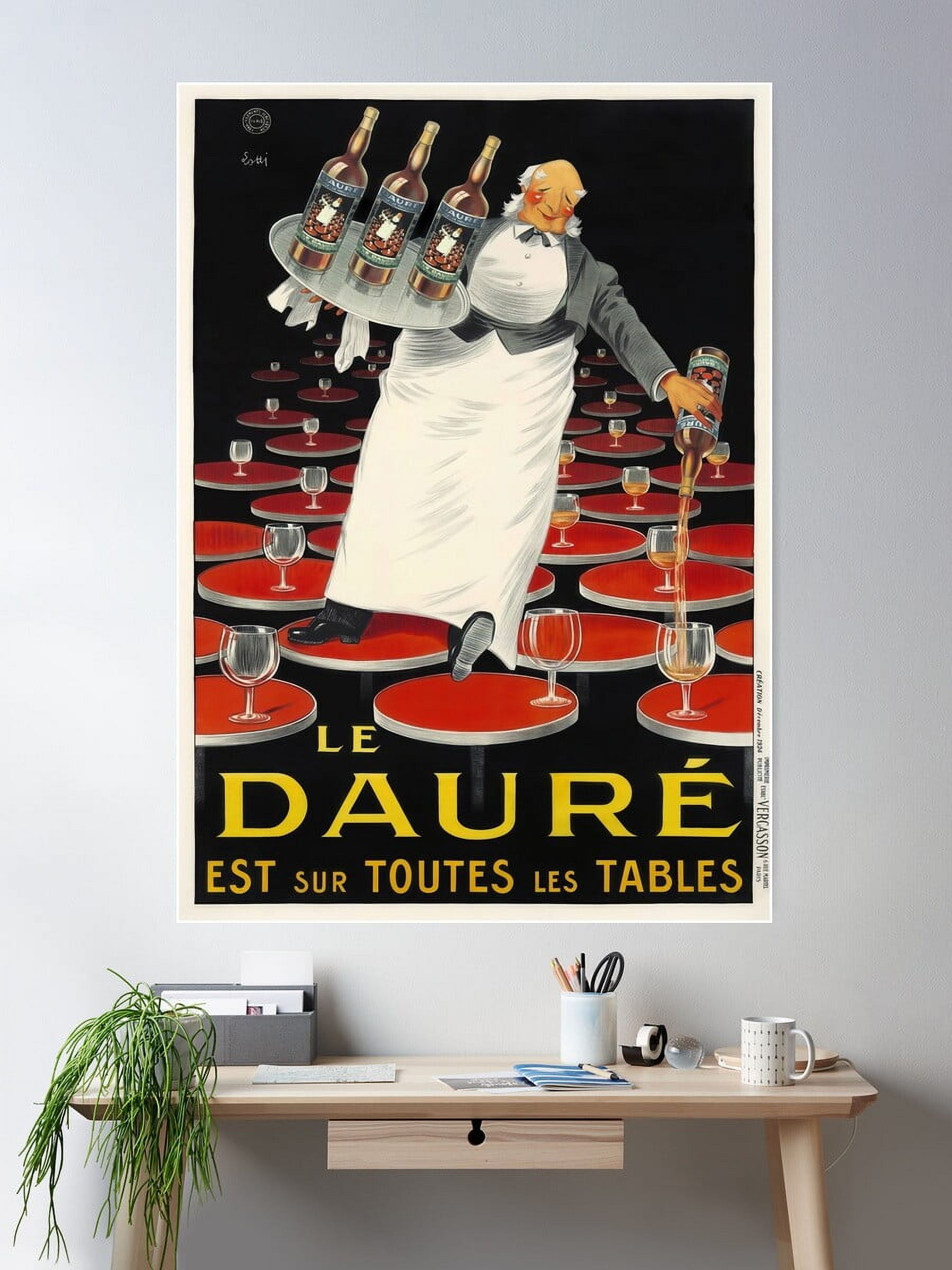 Kna Prints - 1 Pc Poster Vintage Lotti Le Daure Aperitif Drink 1924 ...