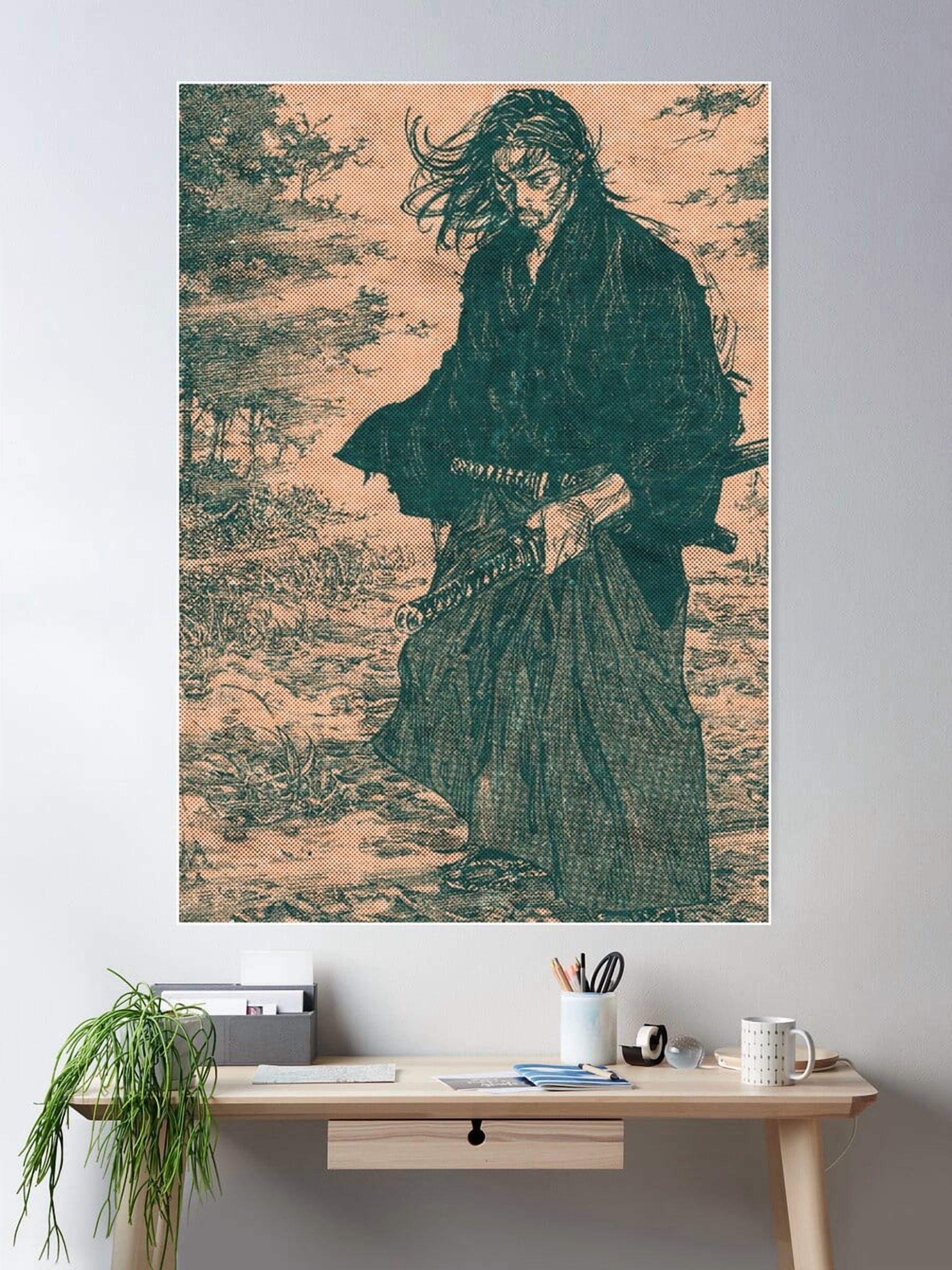 Kna Prints - 1 Pc Poster Vintage Manga , Miyamoto Musashi, Shinmen ...