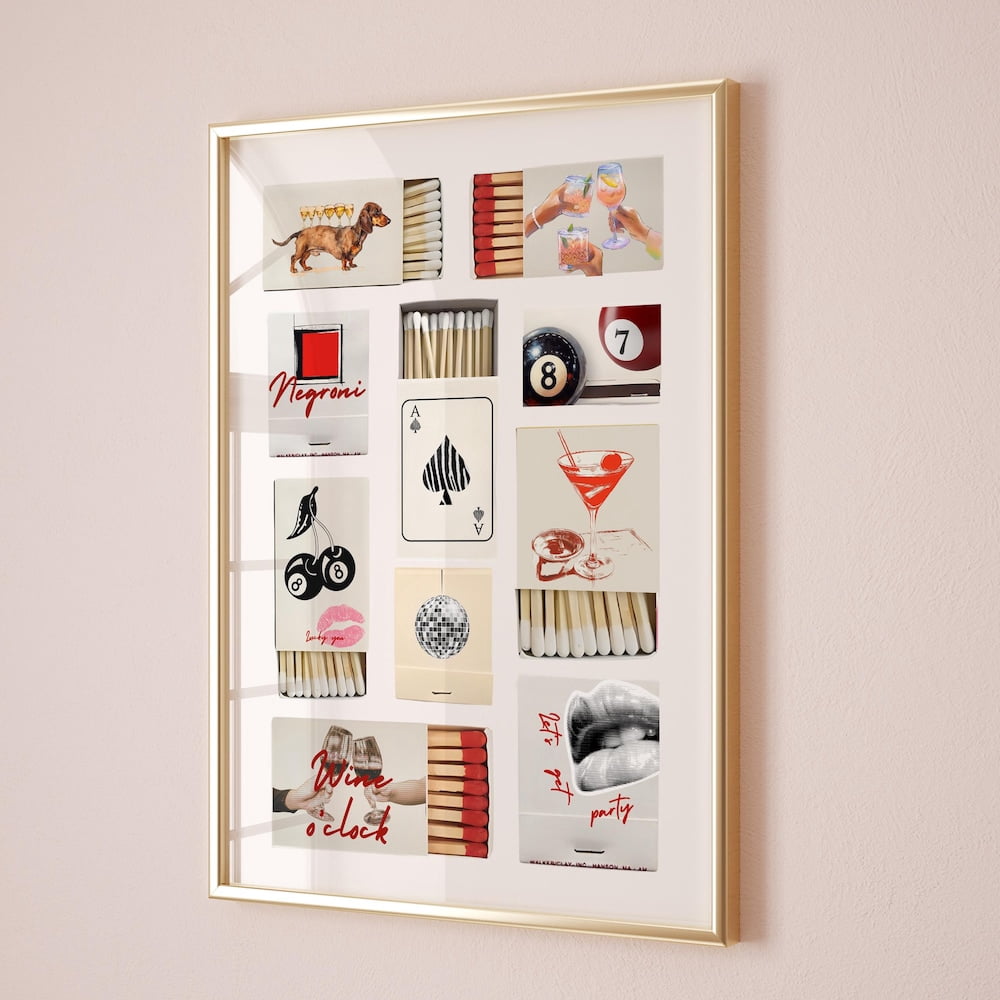 Kna Prints - 1 Pc Poster Vintage Matchbox Print, Trendy Matches Poster ...