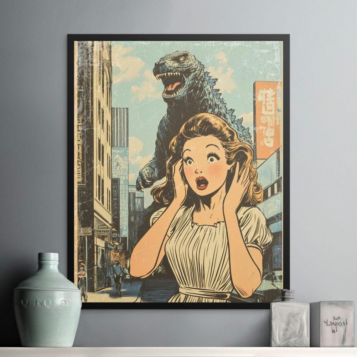 Kna Prints - 1 Pc Poster Vintage Monster Movie , Retro Comic Art Print ...