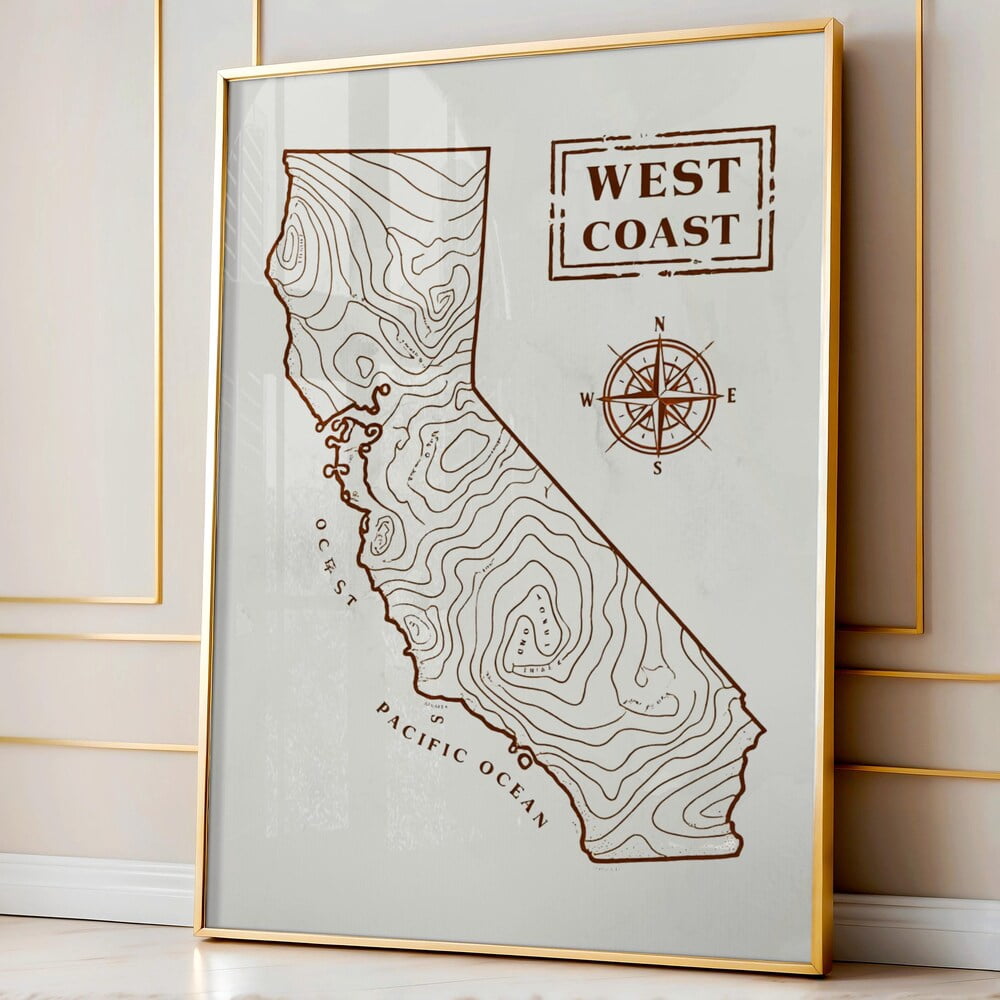 Kna Prints - 1 Pc Poster Vintage Nautical Cartographic Map Of The West ...