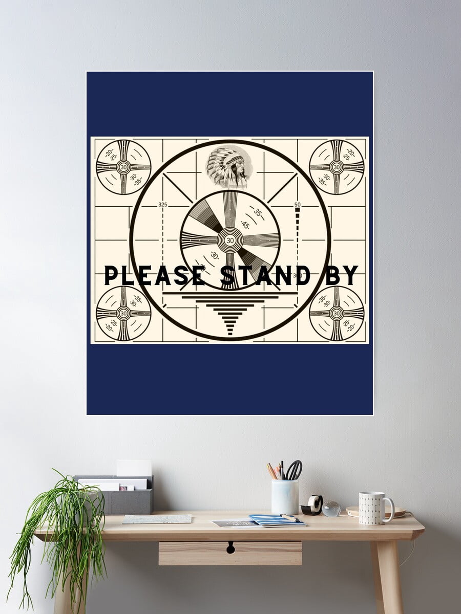 Kna Prints - 1 Pc Poster Vintage Old Tv Indian Head Test Pattern Please ...