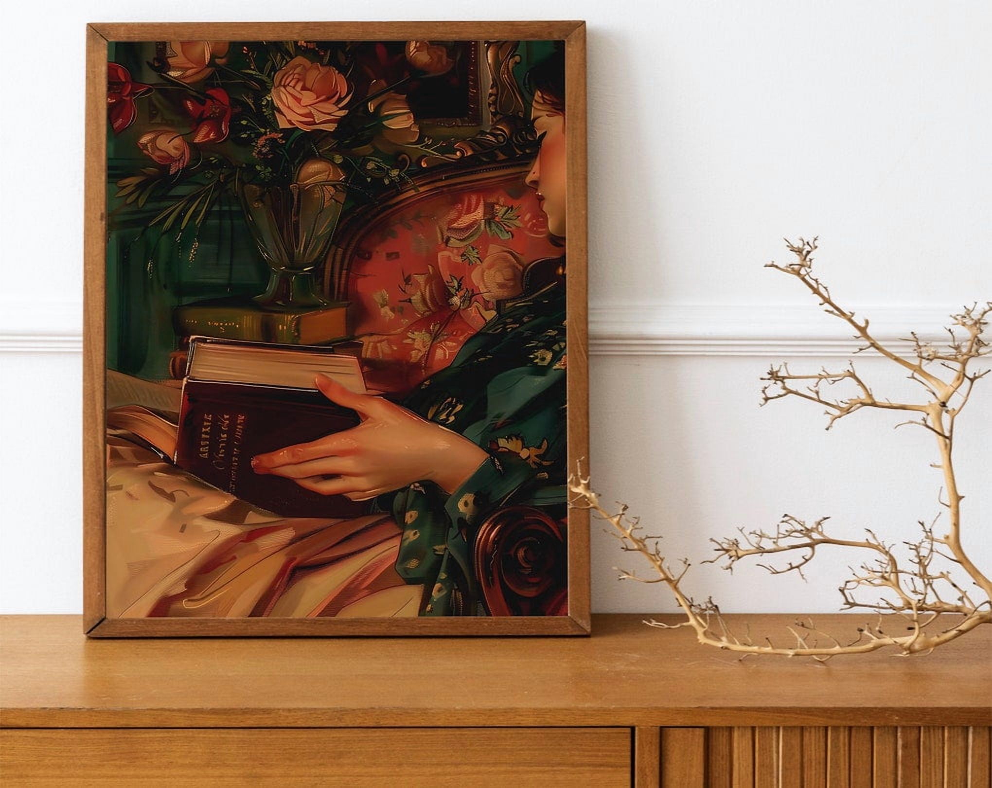Kna Prints - 1 Pc Poster Vintage Portrait, Bibliophile Art Enthusiast ...