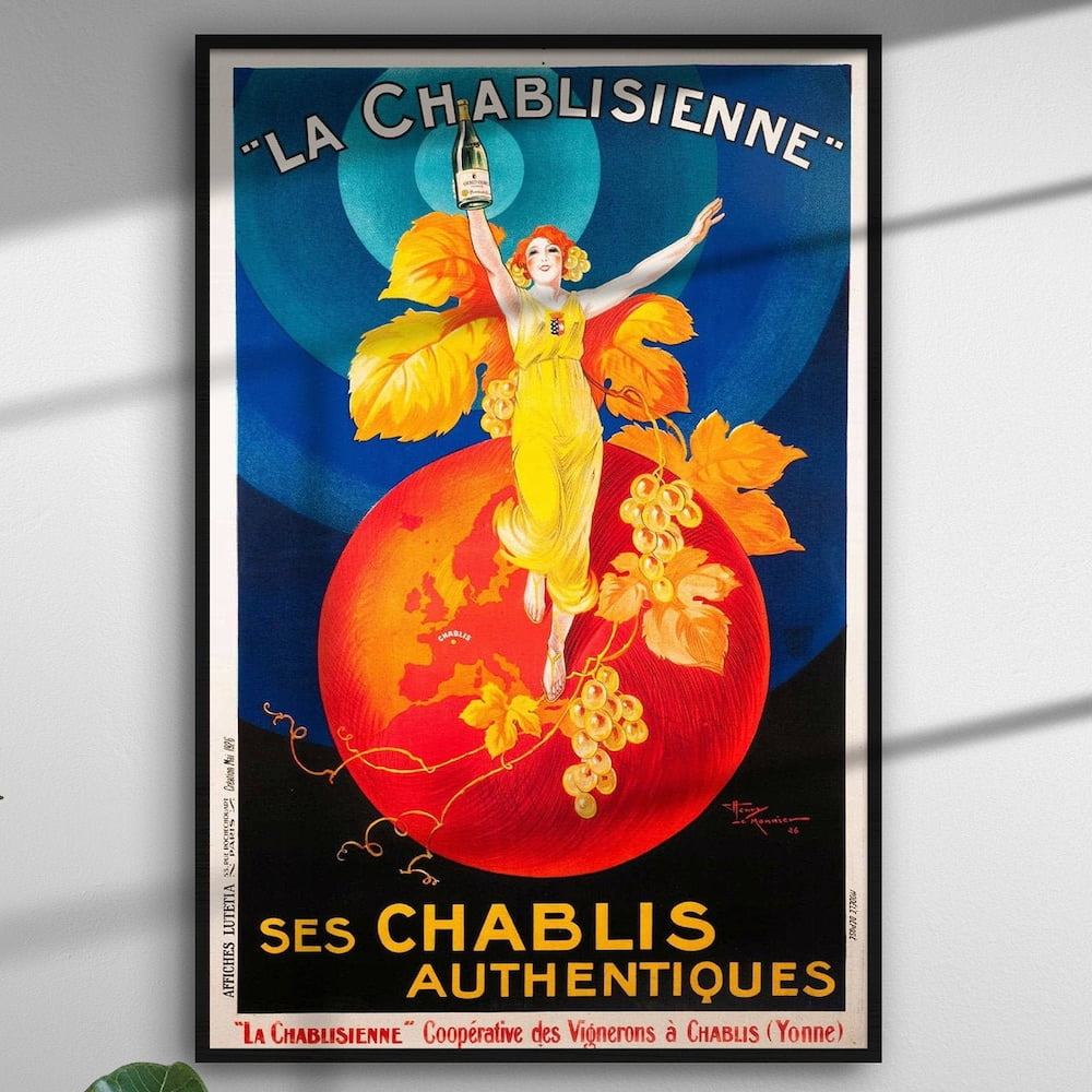 Kna Prints - 1 Pc Poster Vintage Poster, La Chablisienne Girl Print ...