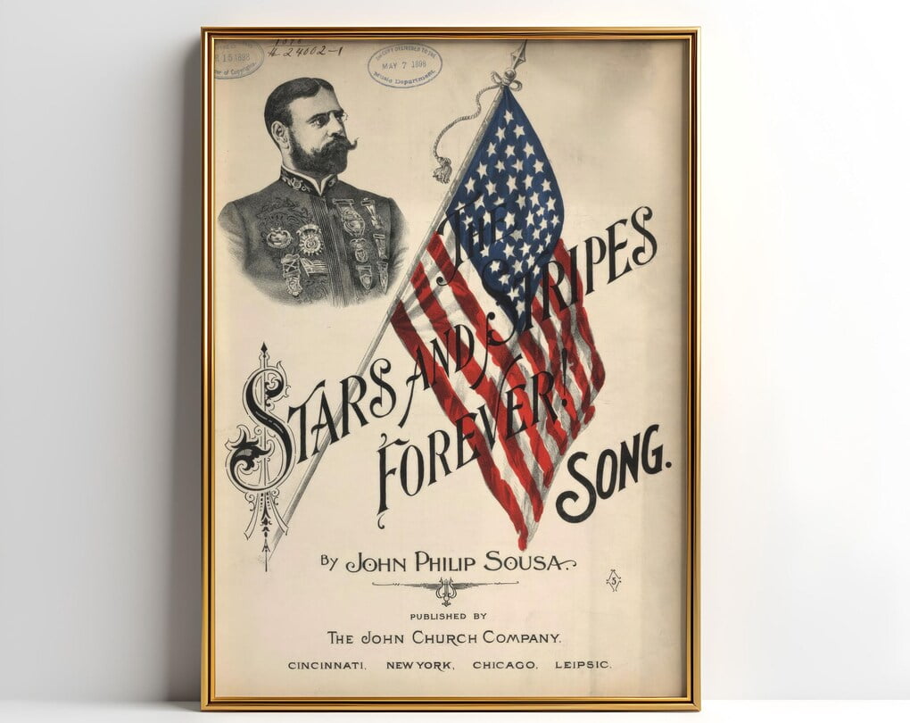 Kna Prints - 1 Pc Poster Vintage Stars And Stripes Forever, American ...