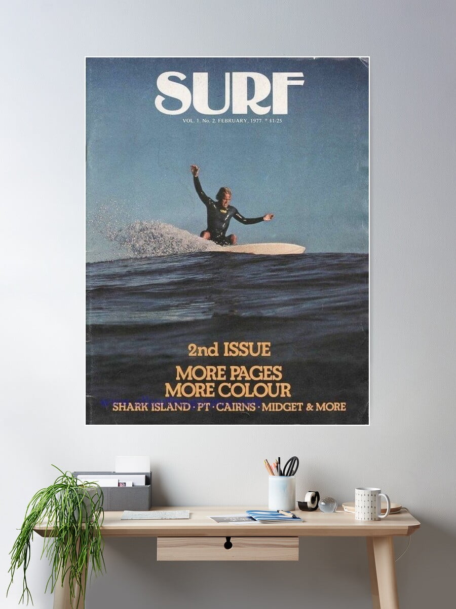 Kna Prints - 1 Pc Poster Vintage Surf Magazine 70'S Aesthetic, UNFRAMED ...