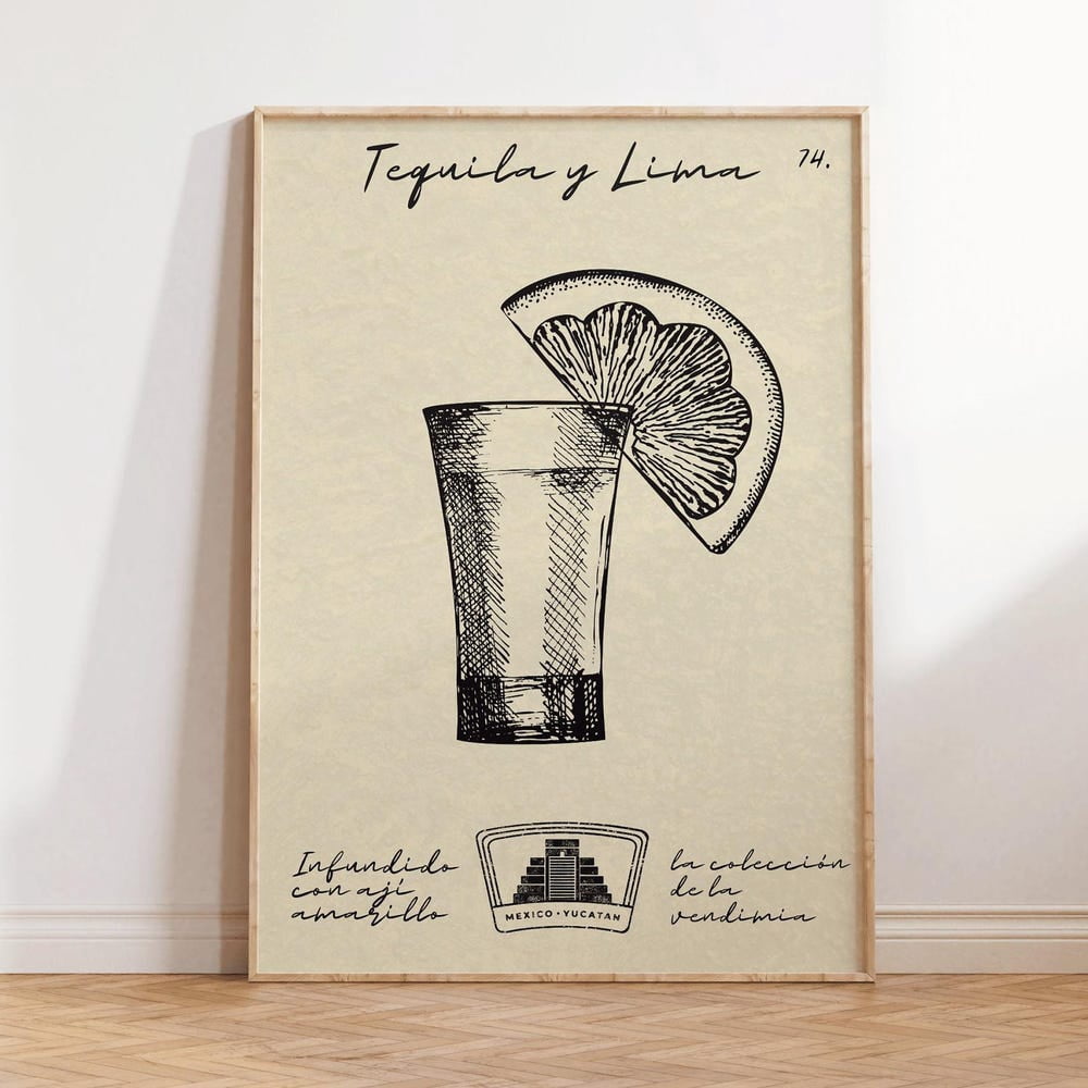 Kna Prints - 1 Pc Poster Vintage Tequila Print Mexican Travel Poster ...