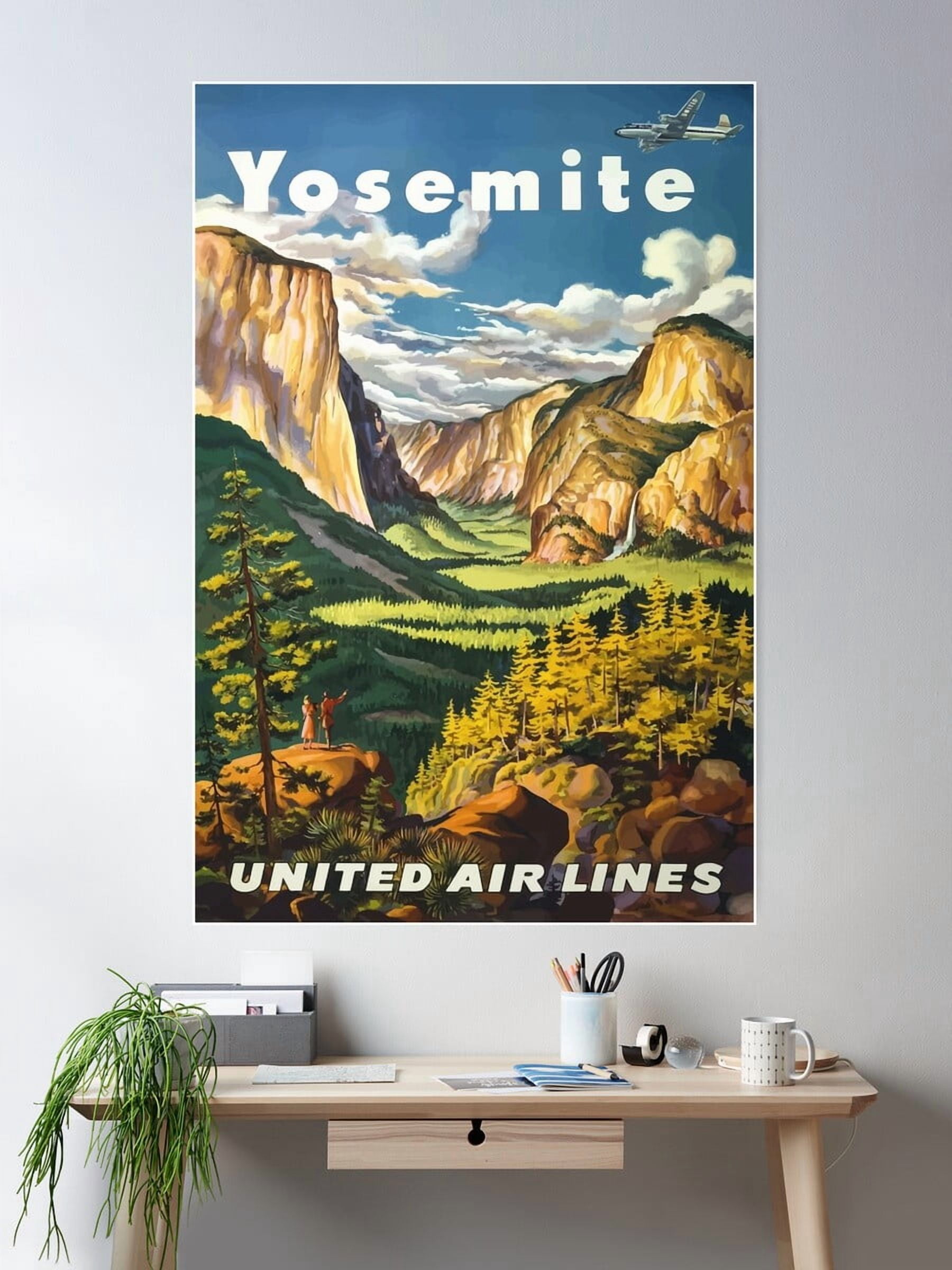 Kna Prints - 1 Pc Poster Vintage Travel Yosemite National Park ...