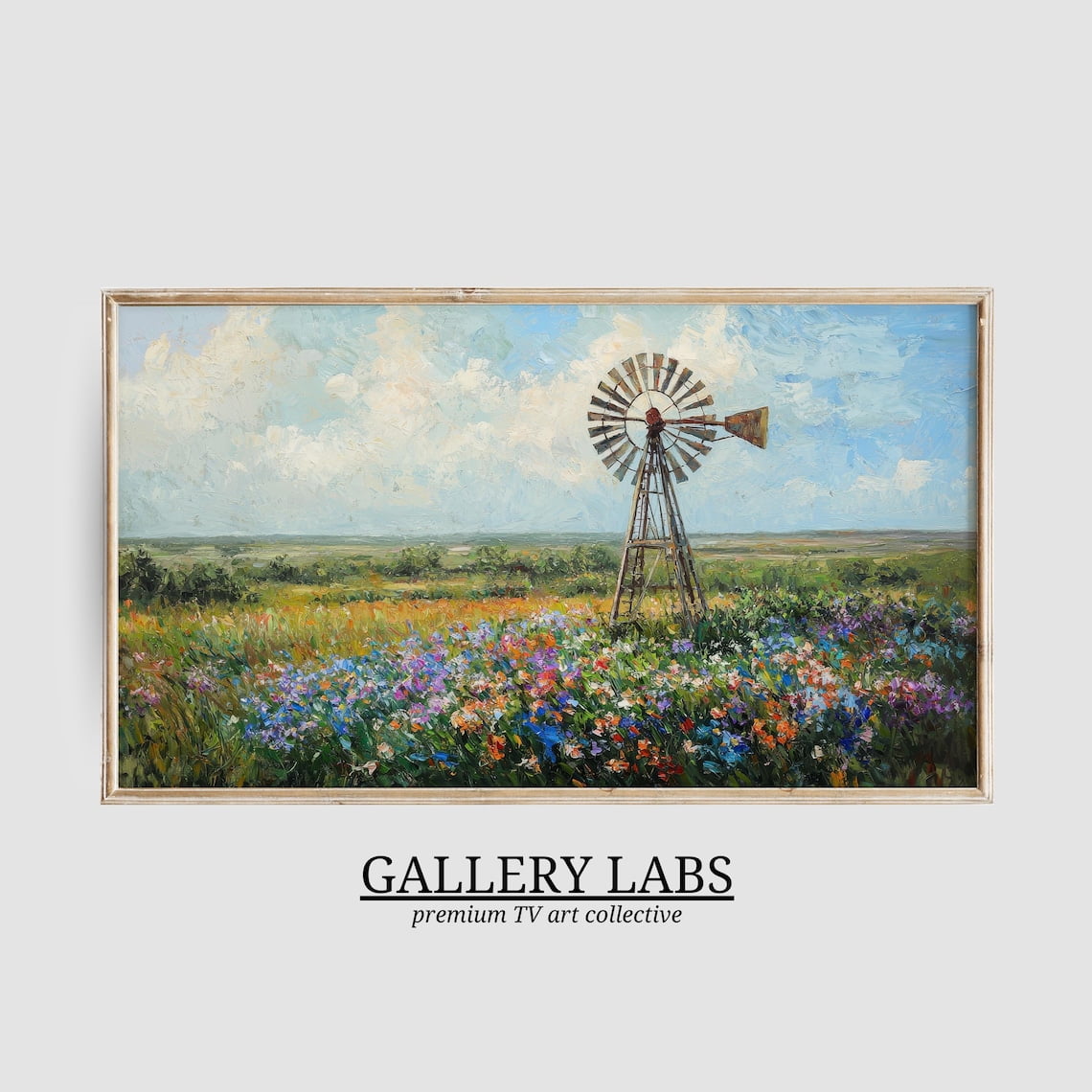 Kna Prints - 1 Pc Poster Vintage Windmill Samsg Frame Tv Art ...