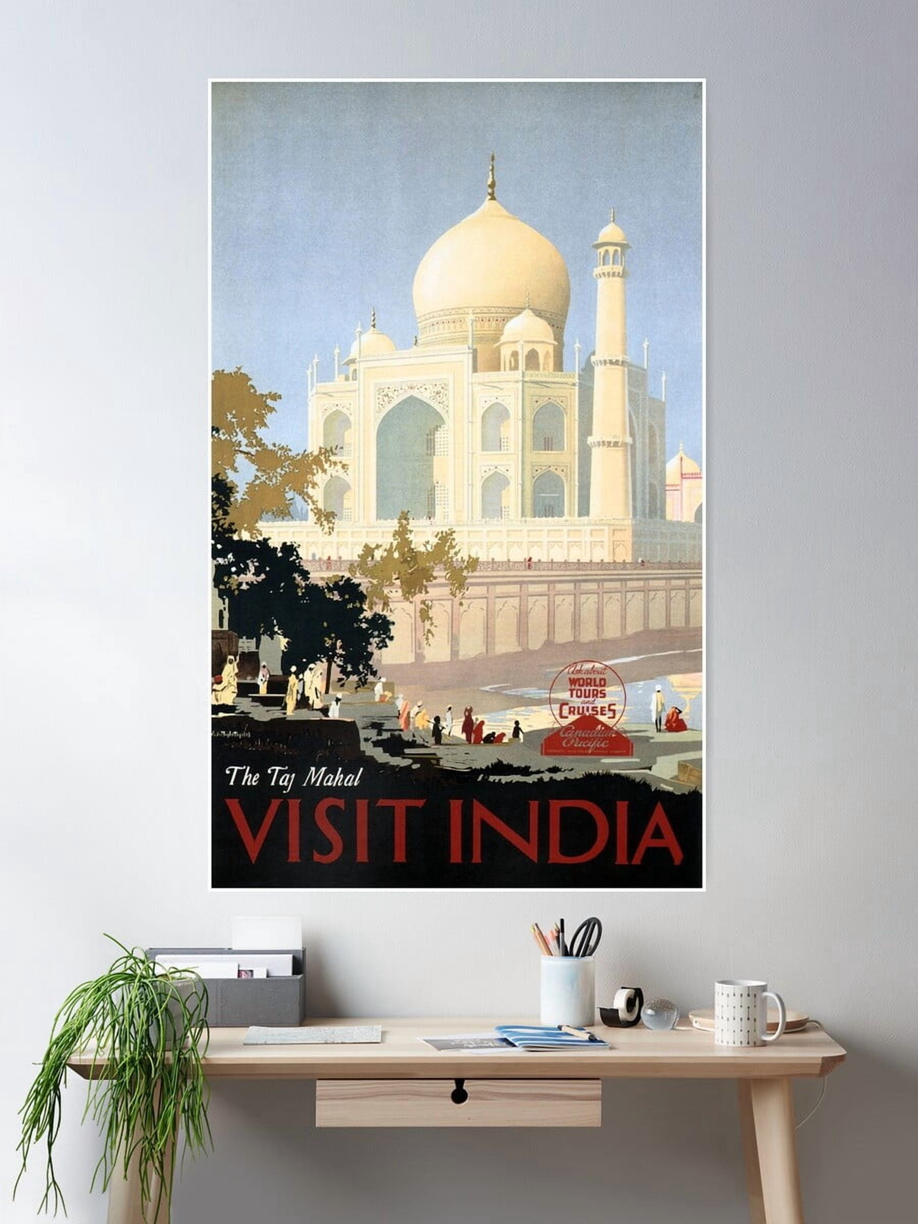 Kna Prints - 1 Pc Poster Visit India The Taj Mahal Tours And Cruises ...