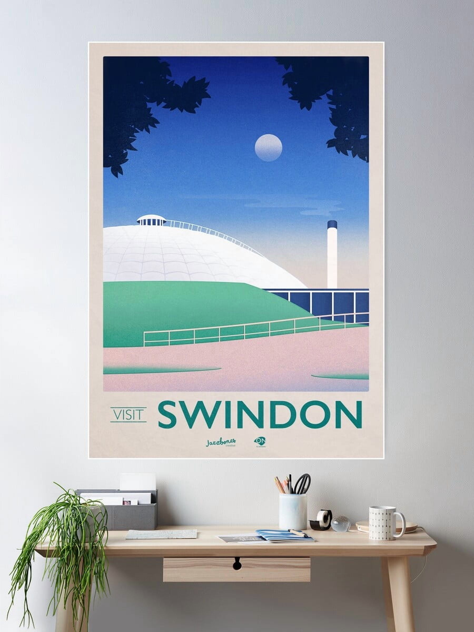 Kna Prints - 1 Pc Poster Visit Swindon Travel Oasis, UNFRAMED-8x12 ...