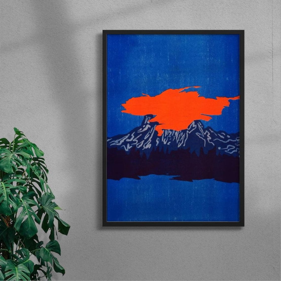 Kna Prints - 1 Pc Poster Volcano Aesthetic Wall Art Print Minimalist ...