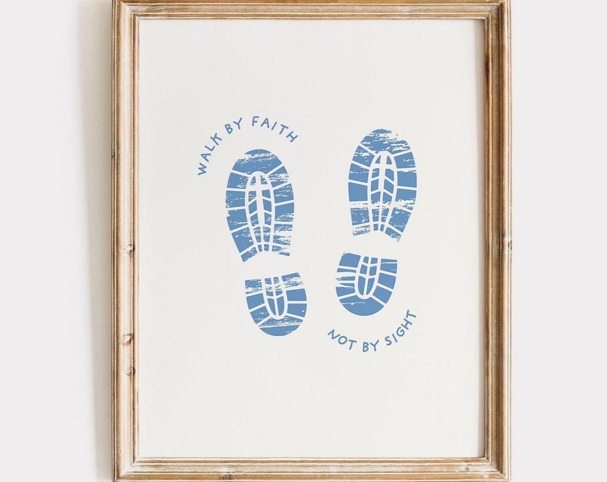 Kna Prints - 1 Pc Poster Walk By Faith Bible Verse Wall Art Minimalist ...