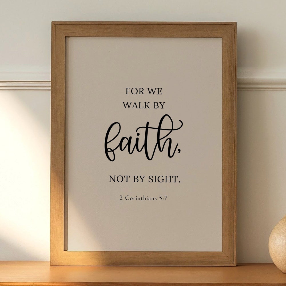 Kna Prints - 1 Pc Poster For We Walk By Faith Not By Sight Printable, 2 ...