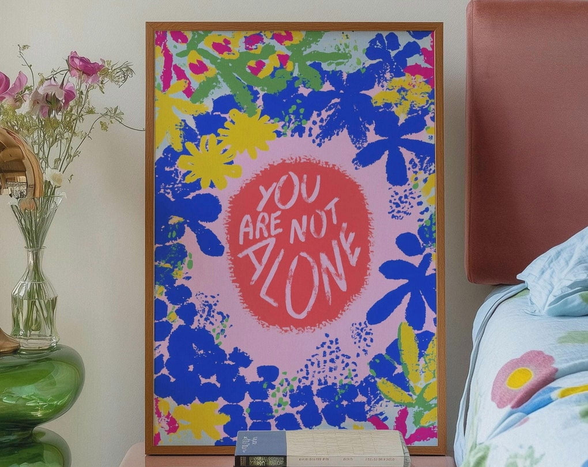 Kna Prints - 1 Pc Poster Wall Art, Colorful Floral Quote Print, You Are ...