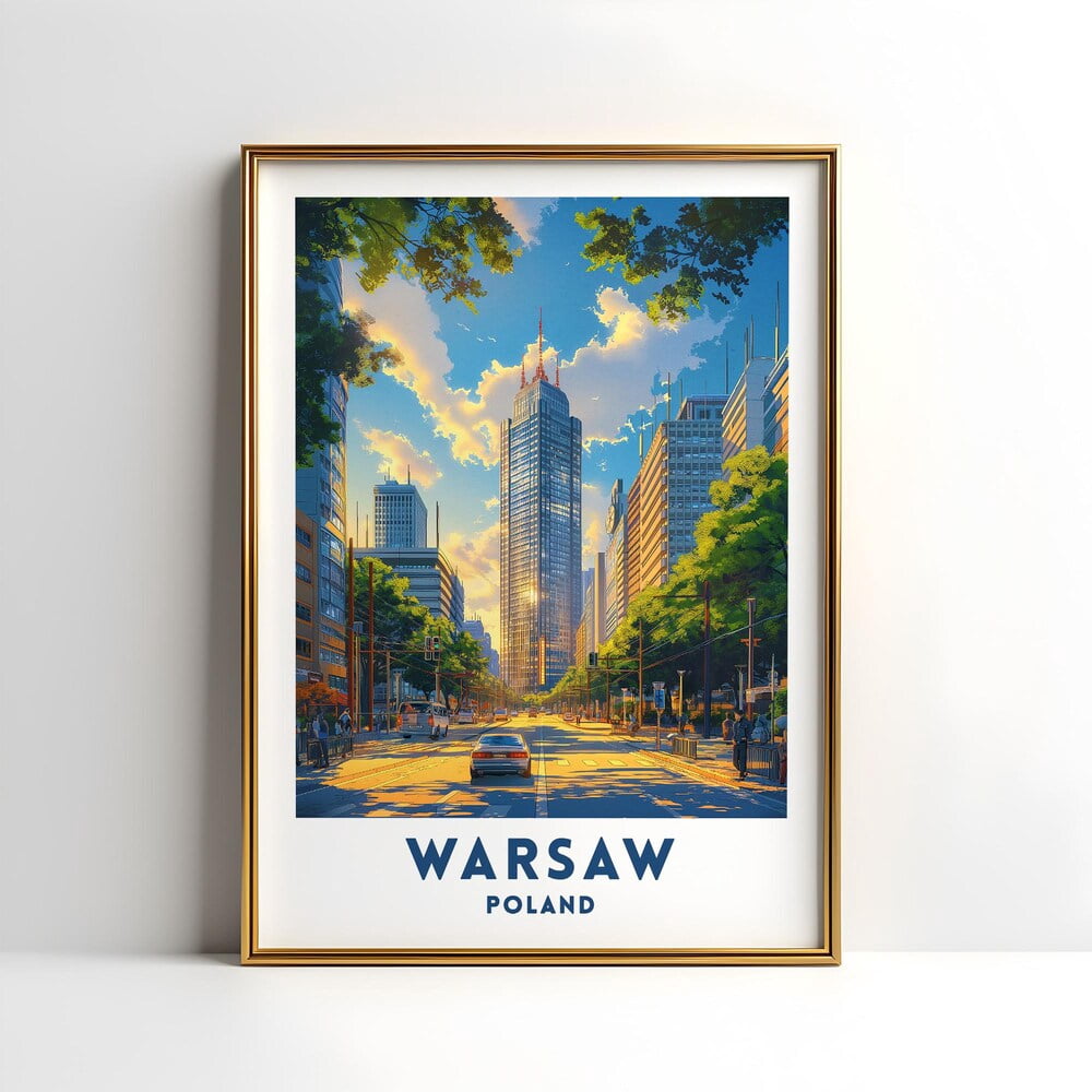 Kna Prints - 1 Pc Poster Warsaw Travel Poster | Poland Architecture ...