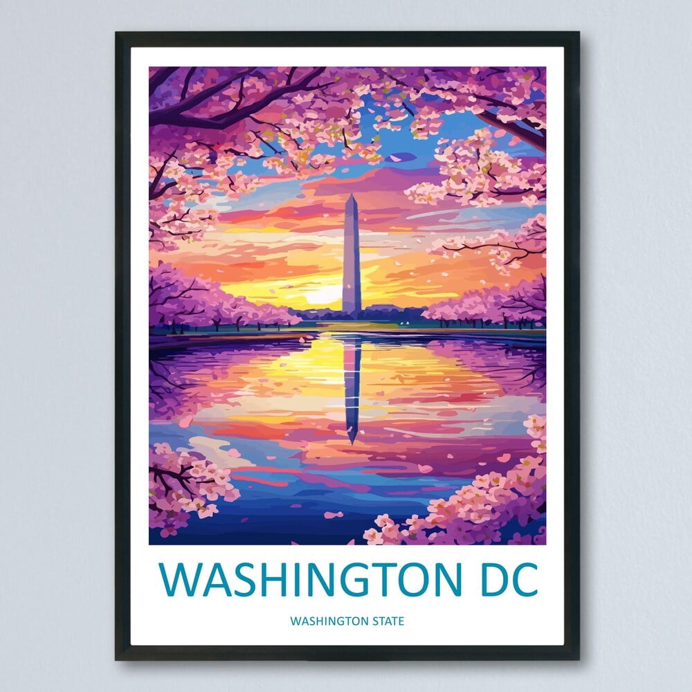 Kna Prints - 1 Pc Poster Washington Dc Monument Cartoon Travel Poster ...