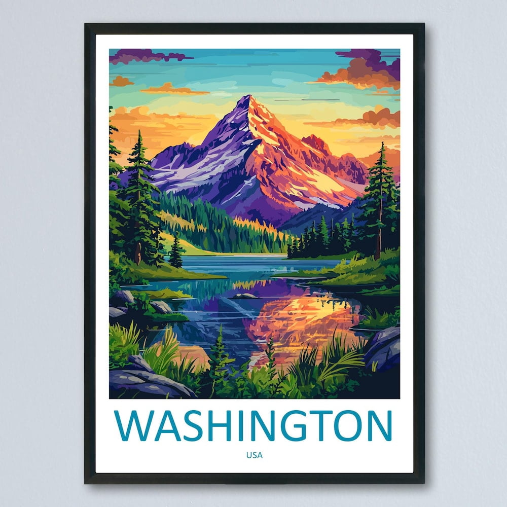 Kna Prints - 1 Pc Poster Washington Travel Usa Wall Art Cityscape ...