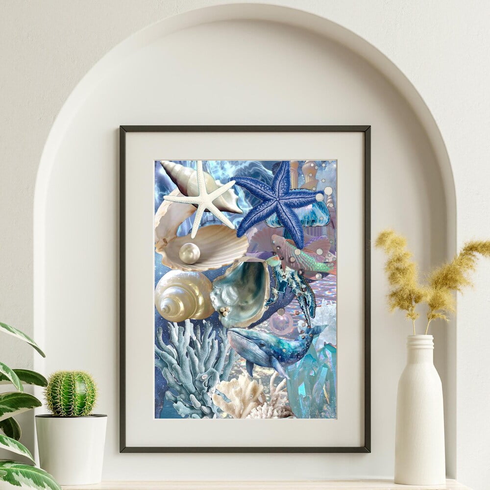 Kna Prints - 1 Pc Poster Under Water Digital Art, Coastal , Ocean ...