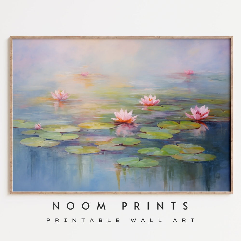 Kna Prints - 1 Pc Poster Water Lilies Watercolour Painting, Monet Lily ...