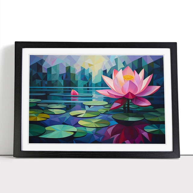 Kna Prints - 1 Pc Poster Water Lily Geometric Wall Art Poster Home ...