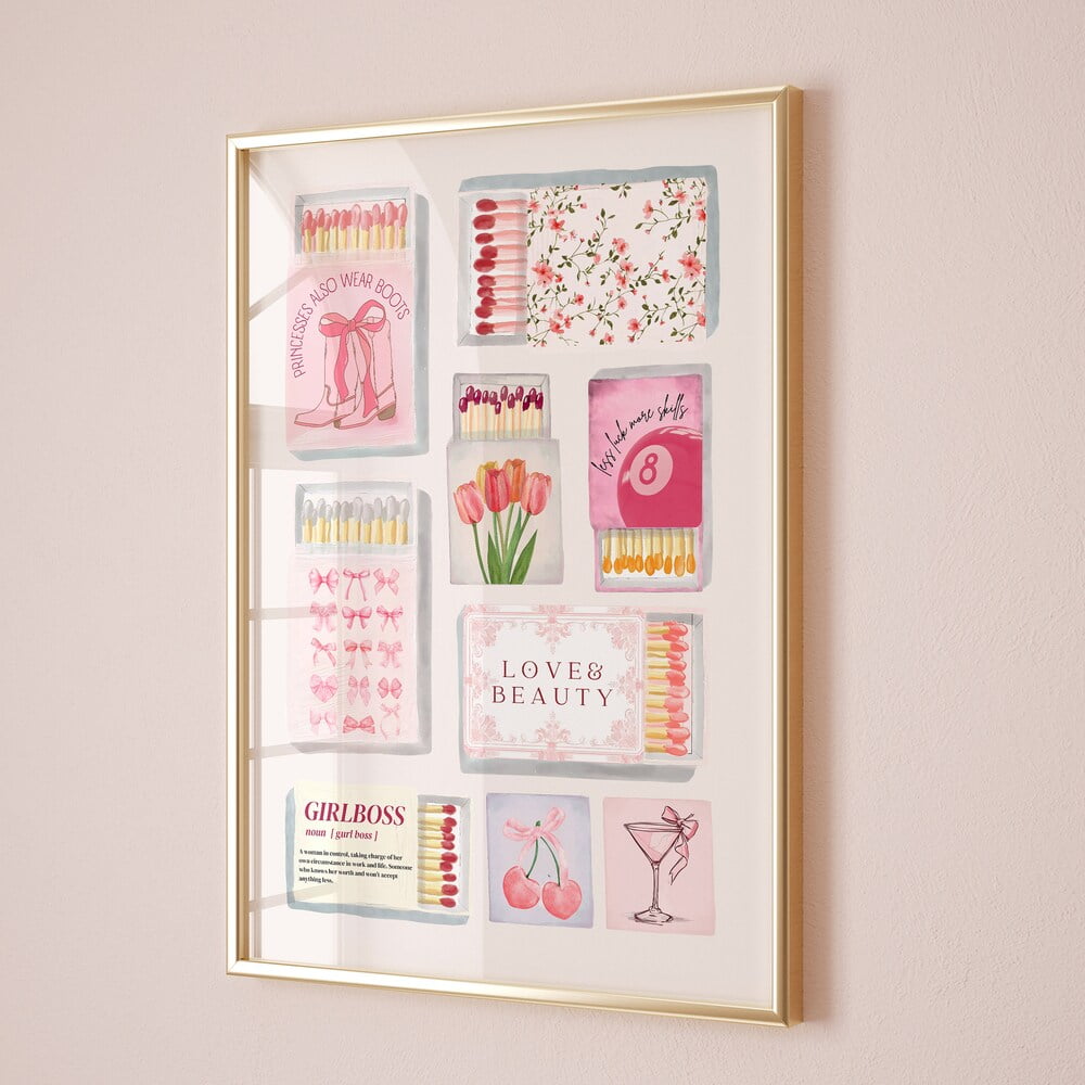 Kna Prints - 1 Pc Poster Watercolor Matchbox Print, Trendy Matches ...