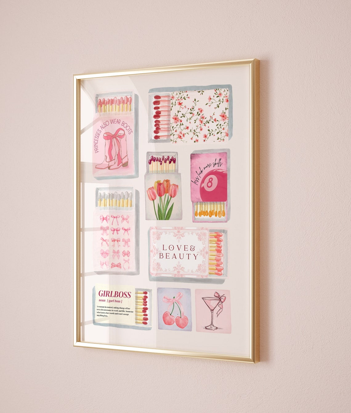 Kna Prints - 1 Pc Poster Watercolor Matchbox Print, Trendy Matches ...