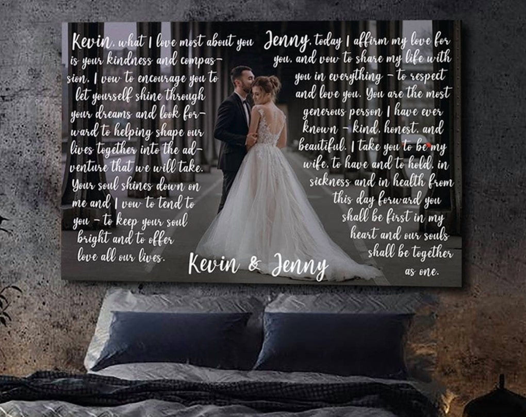 Kna Prints - 1 Pc Poster Wedding Photo Vows Art, UNFRAMED-8x12 ...