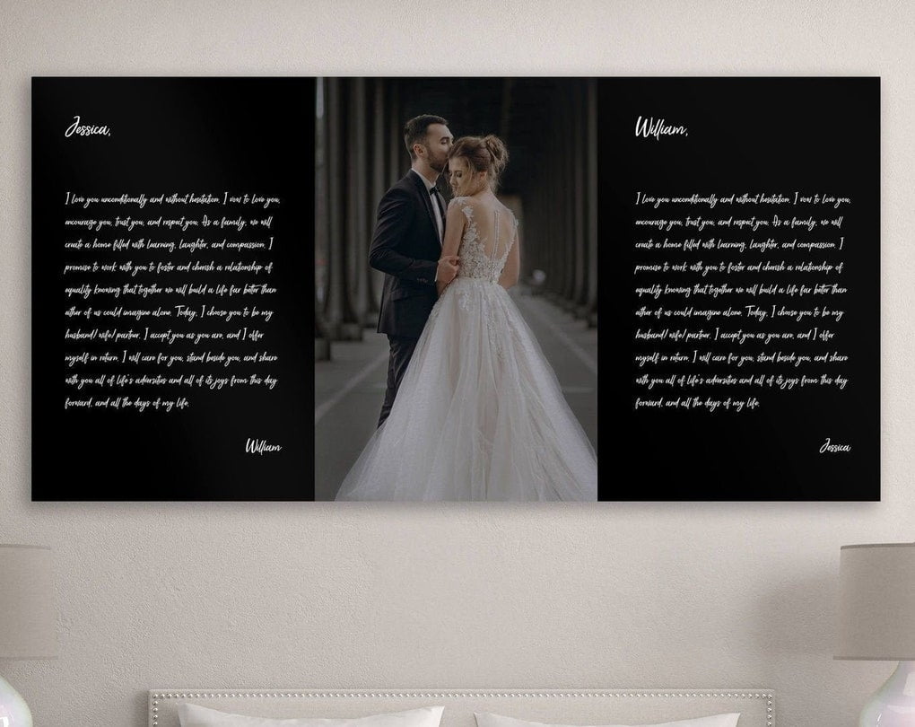 Kna Prints - 1 Pc Poster Wedding Vows, Black Luxe, Wedding Anniversary ...