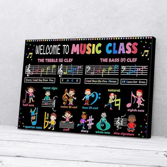 Kna Prints - 1 Pc Poster Welcome To Music Class Poster, Wall Art ...