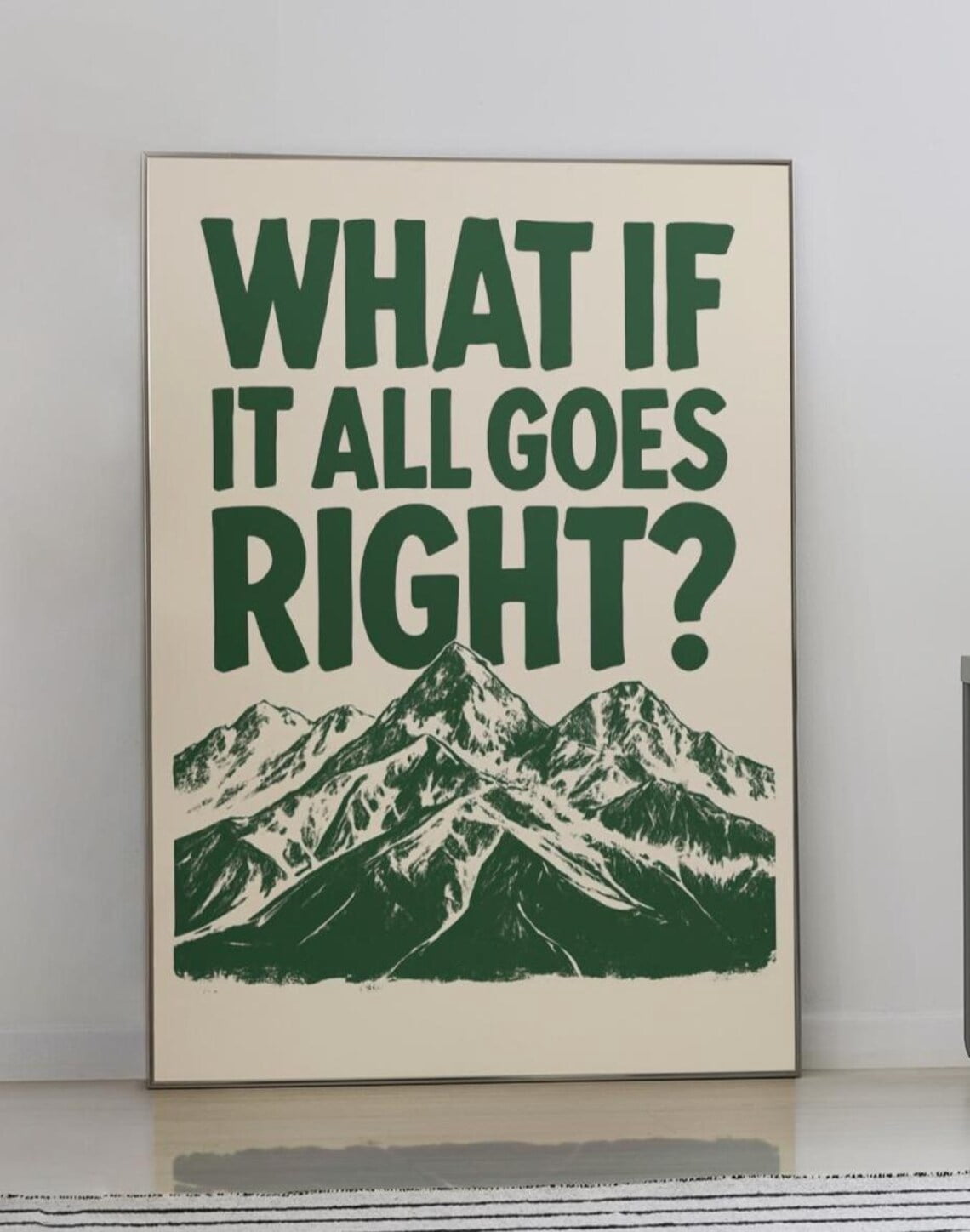 Kna Prints - 1 Pc Poster What If It All Goes Right? Inspirational ...