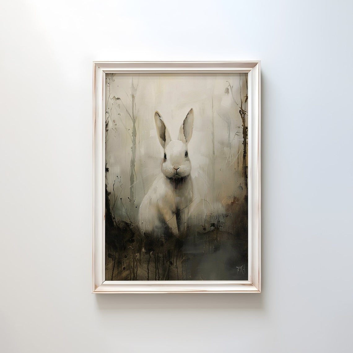 Kna Prints - 1 Pc Poster White Bny Wall Art, Dark Academia Moody ...