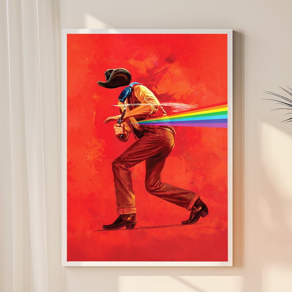 Kna Prints - 1 Pc Poster Wild West Prism Western Belt, Rainbow Art ...