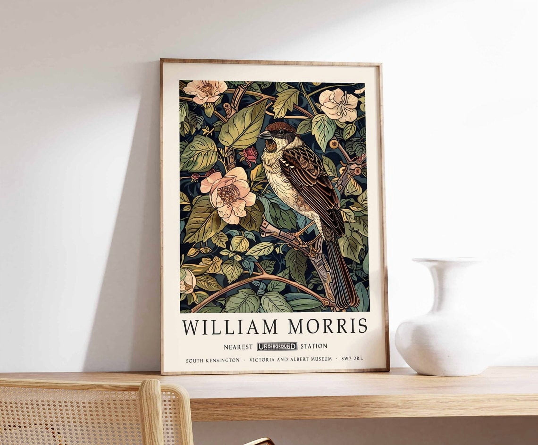 Kna Prints - 1 Pc Poster William Morris Print, Bird , William Morris ...