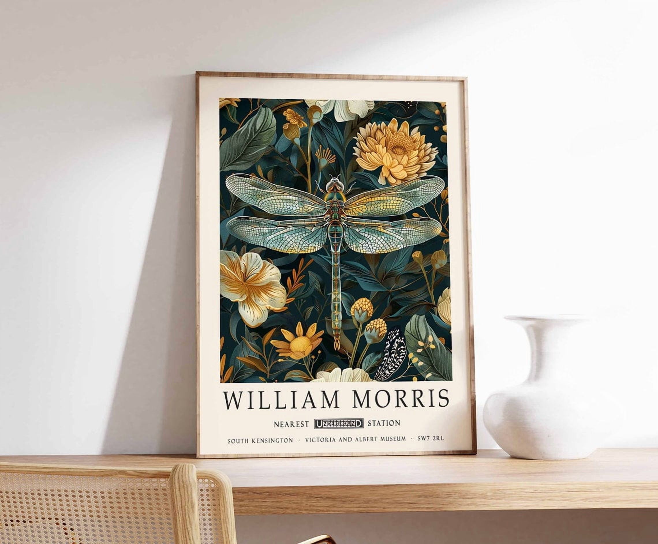 Kna Prints - 1 Pc Poster William Morris Print, Dragonfly , William ...