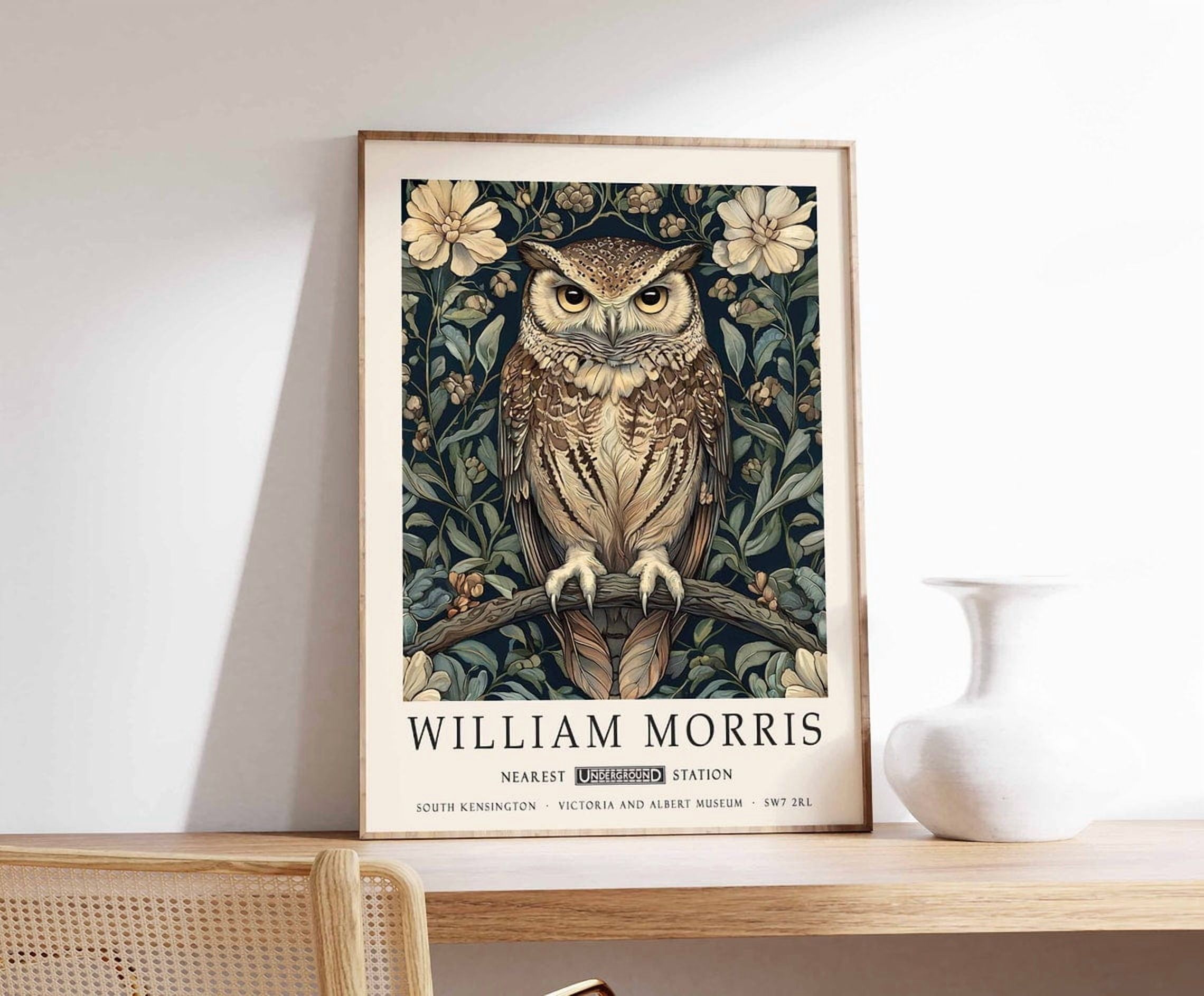 Kna Prints - 1 Pc Poster William Morris Print, Owl , William Morris ...