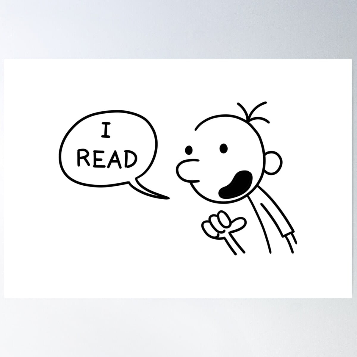 Kna Prints - 1 Pc Poster Wimpy Kid Greg Heffley Says I Read, UNFRAMED ...