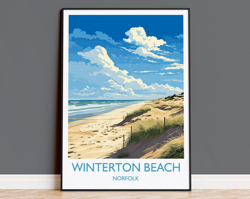 Kna Prints - 1 Pc Poster Winterton Beach Travel Print, Travel Of ...