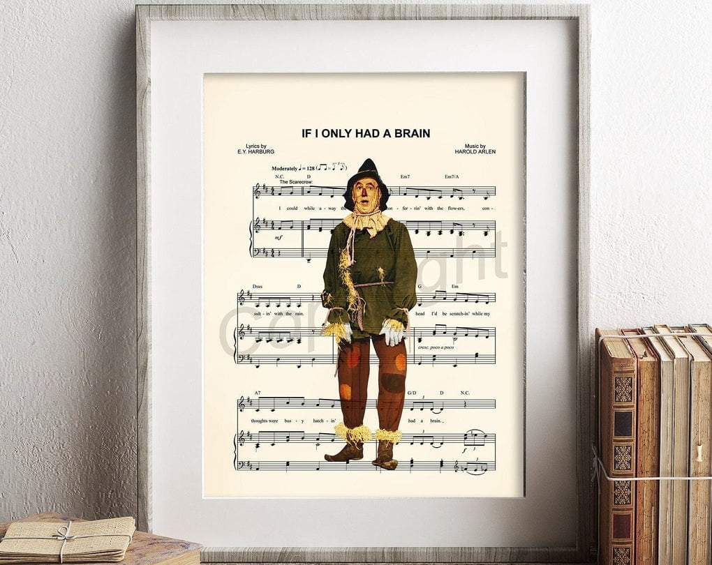 Kna Prints 1 Pc Poster Wizard Of Oz Scarecrow If I Only Had A Brain 4530