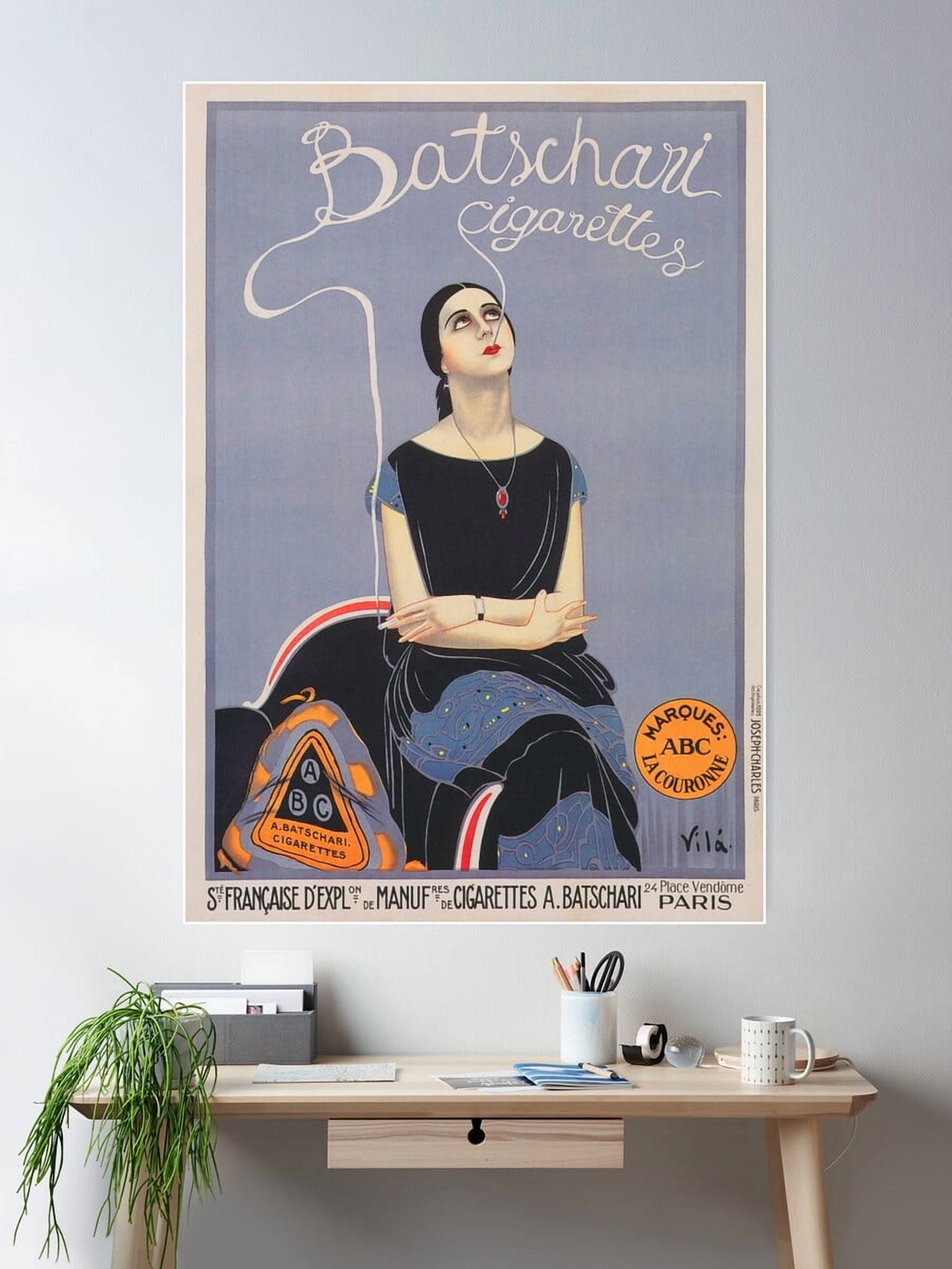 Kna Prints - 1 Pc Poster Woman Smoking A Cigarette Vintage, UNFRAMED ...