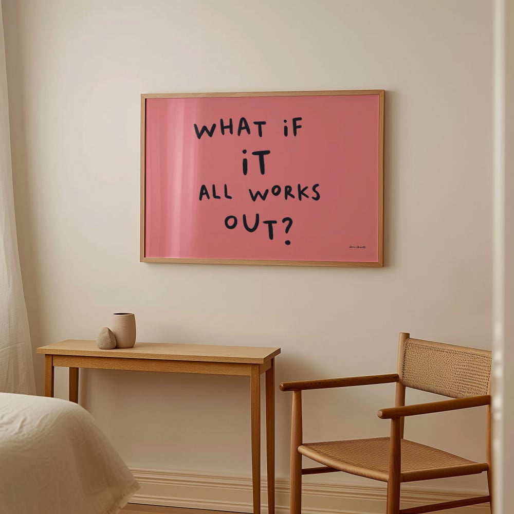 Kna Prints - 1 Pc Poster What If It All Works Out Wall Art, Horizontal ...