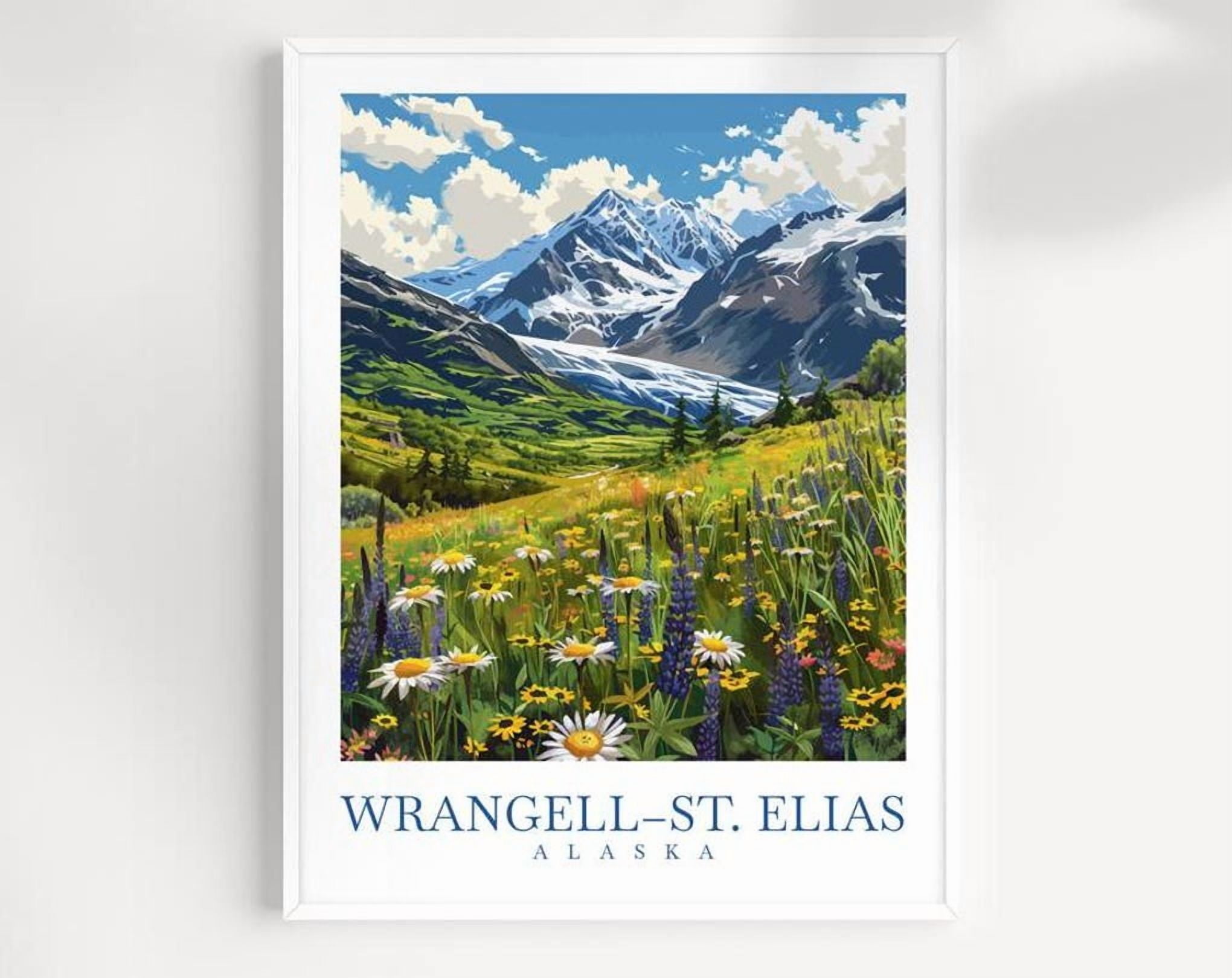Kna Prints - 1 Pc Poster Wrangellâ€“St. Elias Alaska Travel Print Wall ...