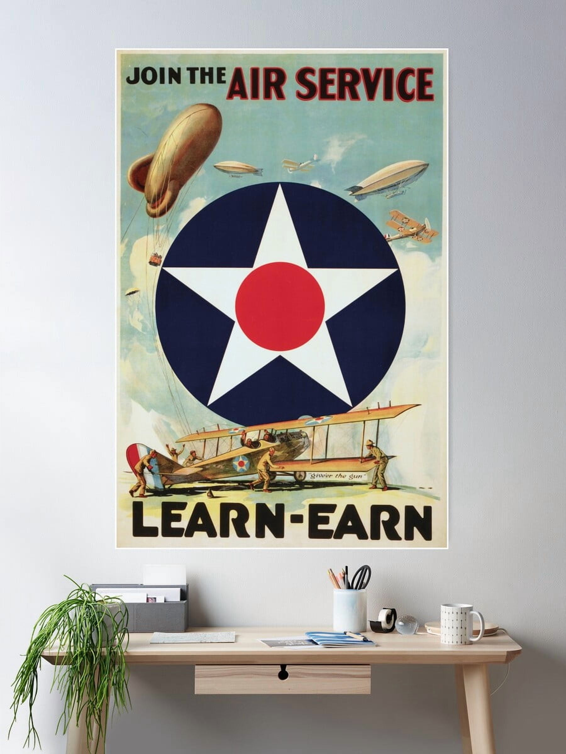 Kna Prints - 1 Pc Poster Ww2 Vintage Air Force, UNFRAMED-12x18 ...