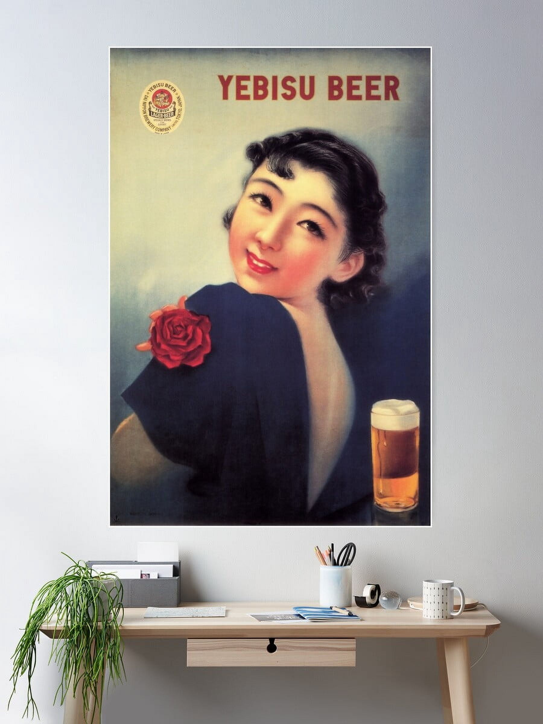 Kna Prints - 1 Pc Poster Yebisu Beer Japan Beverage Advertisement Retro ...