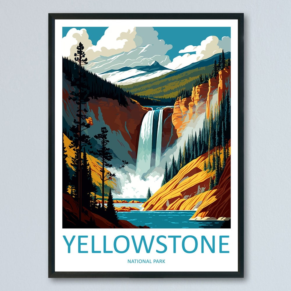 Kna Prints - 1 Pc Poster Yellowstone National Park Travel Wall Art ...