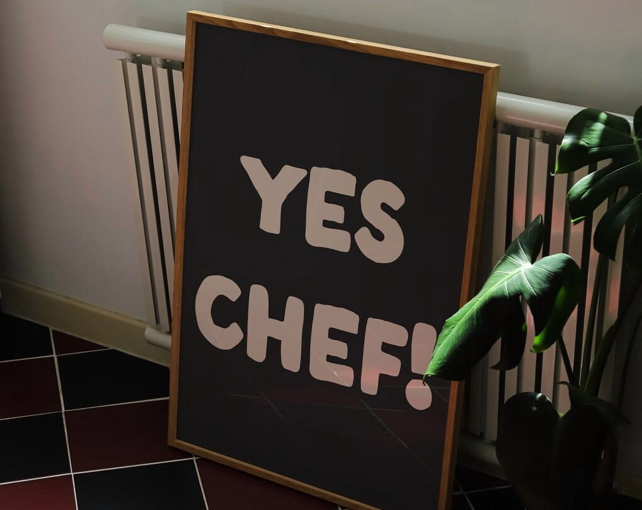 Kna Prints - 1 Pc Poster Yes Chef Digital Print Kitchen Print Chef ...
