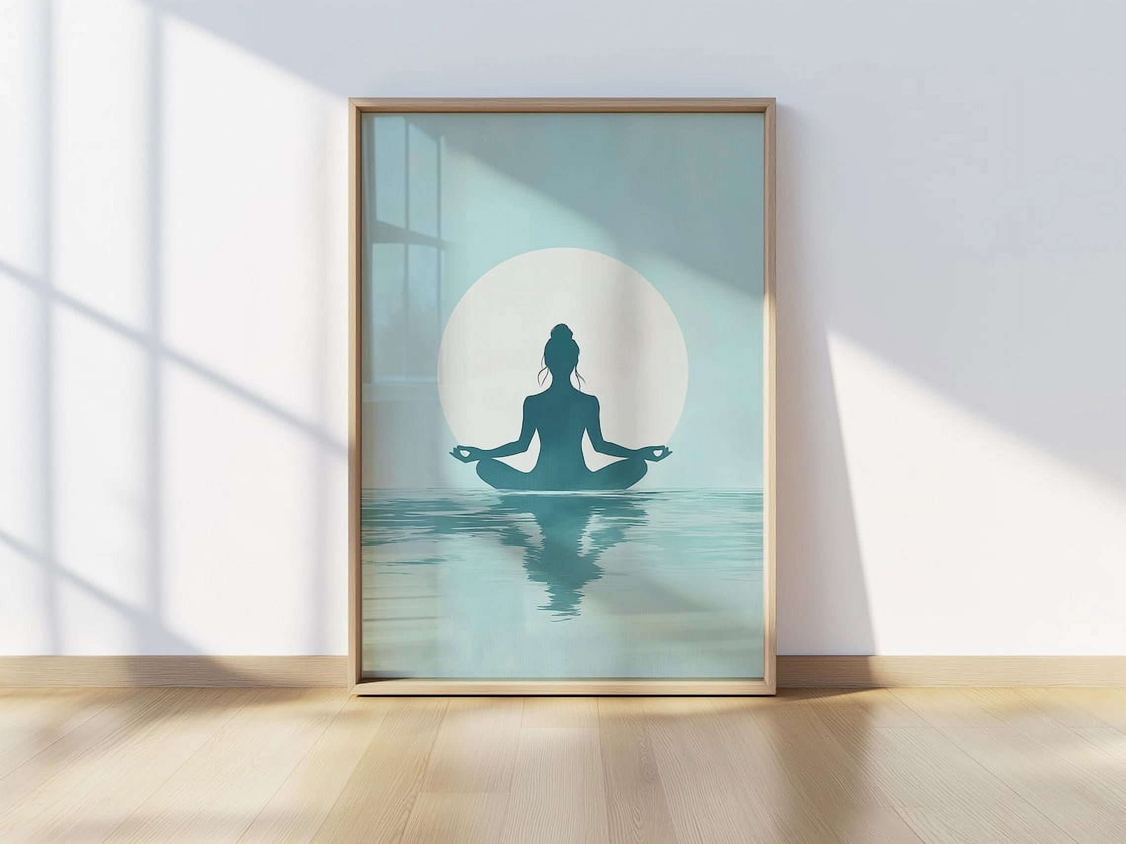 Kna Prints - 1 Pc Poster Yoga Meditation Wall Art, Zen Moon Reflection ...