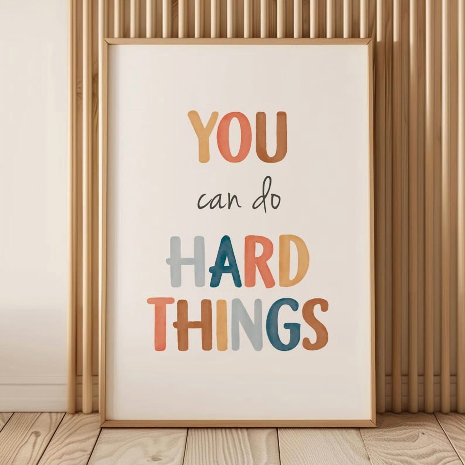 Kna Prints - 1 Pc Poster You Can Do Hard Things , Classroom Wall Decor ...