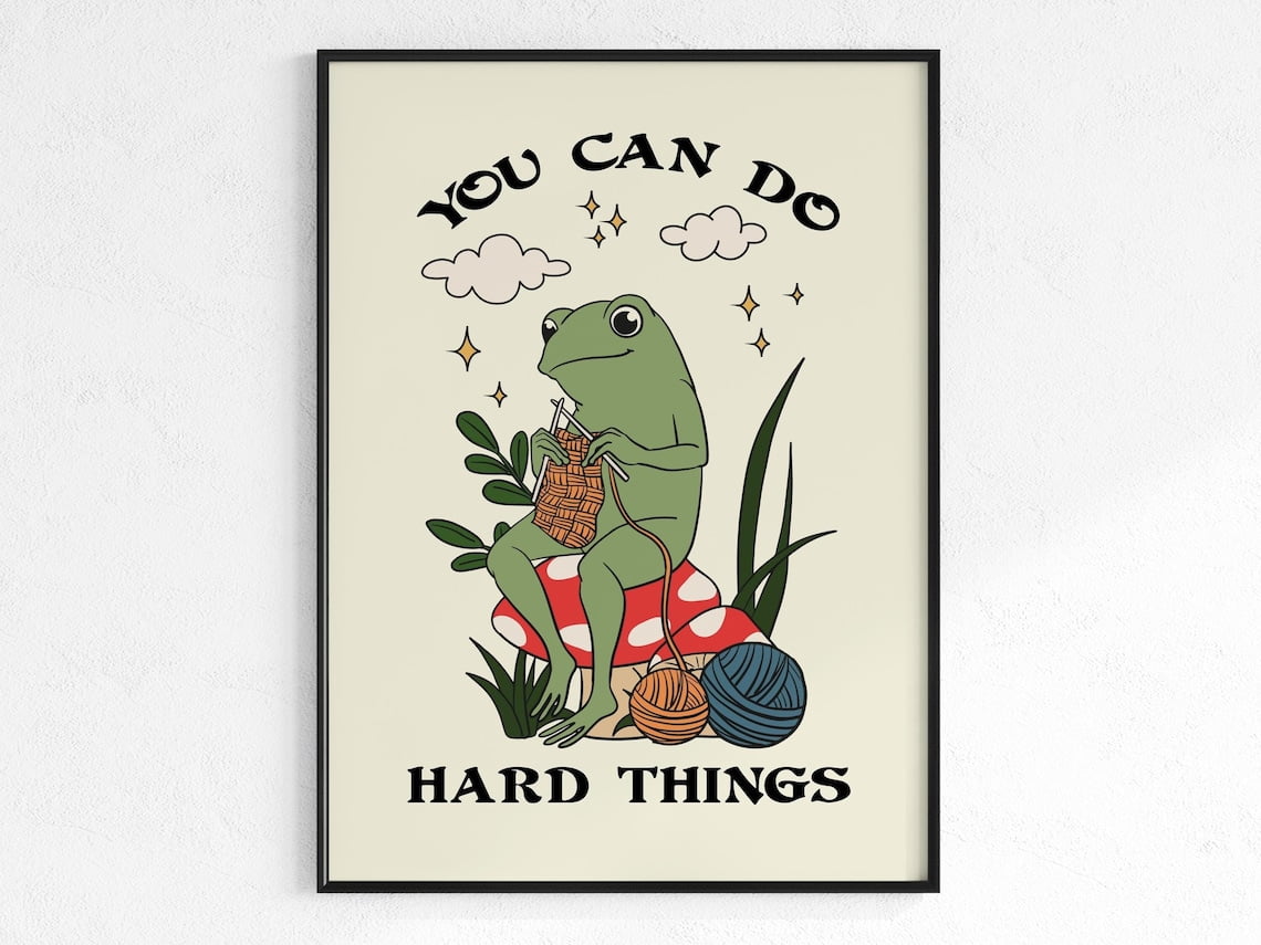Kna Prints - 1 Pc Poster You Can Do Hard Things Motivational Print ...